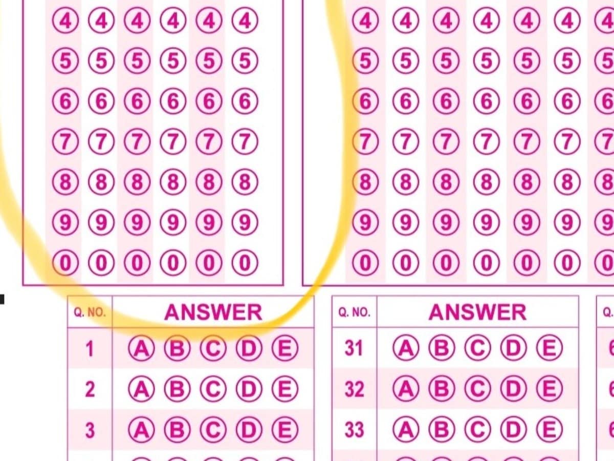 Rajasthan CET: How to Fill 6-Digit Roll Number in OMR Sheet's 7 Circles ...